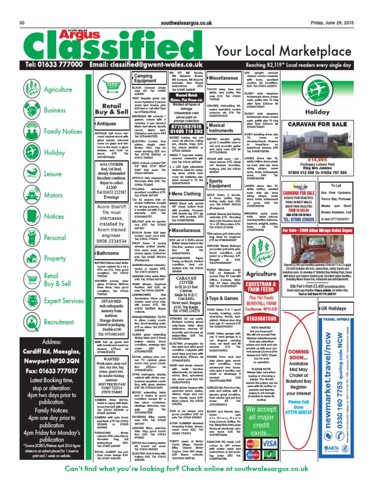 Classified: Your Local Marketplace | PDF | Newspapers | Newspaper And ...