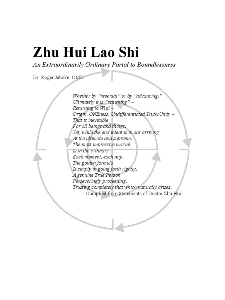 Dr. Roger Jahnke - Zhu-Hui-Lao-Shi | PDF | Qigong | Qi