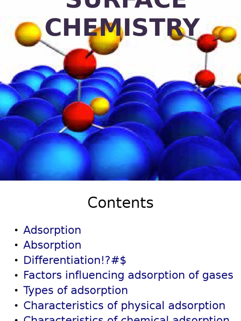 Surface Chemistry | Surface Science | Adsorption