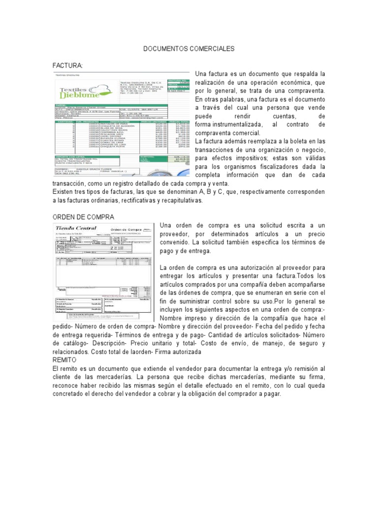 Documentos Comerciales | PDF | Perspectiva (Gráfica) | Recibo