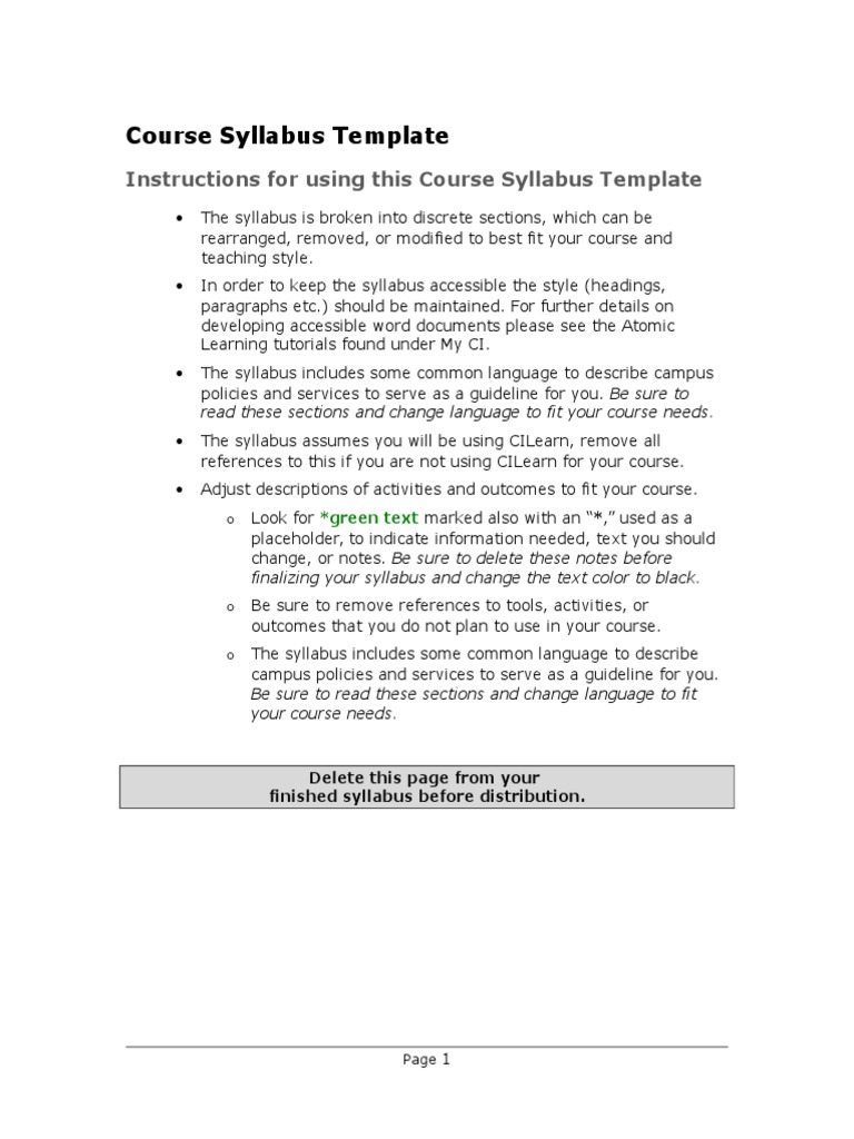 Sample Syllabus | PDF | Academic Dishonesty | Syllabus