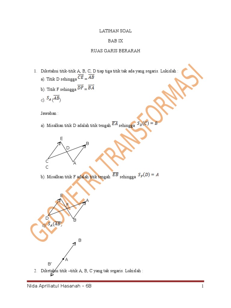 Latihan Soal Ruas Garis Berarah | PDF