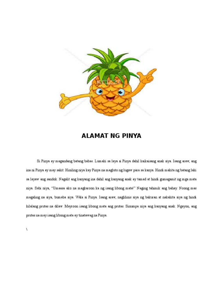 Ang Alamat NG Pinya | PDF