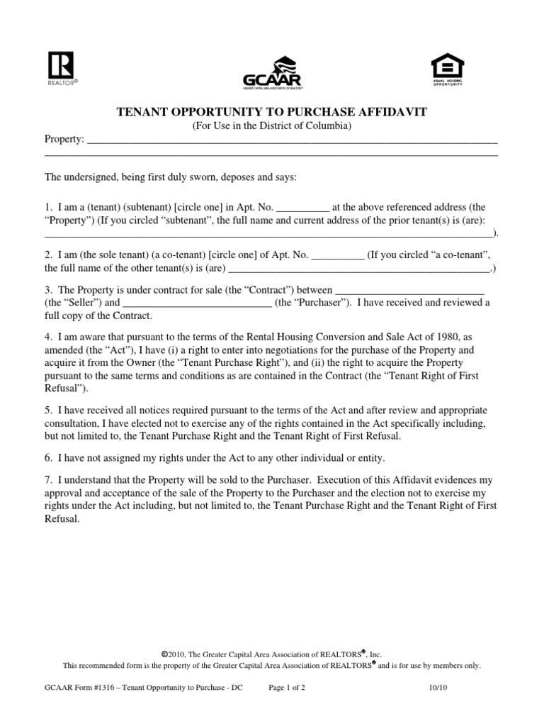 GCAAR Form 1316 | Download Free PDF | Notary Public | Deed