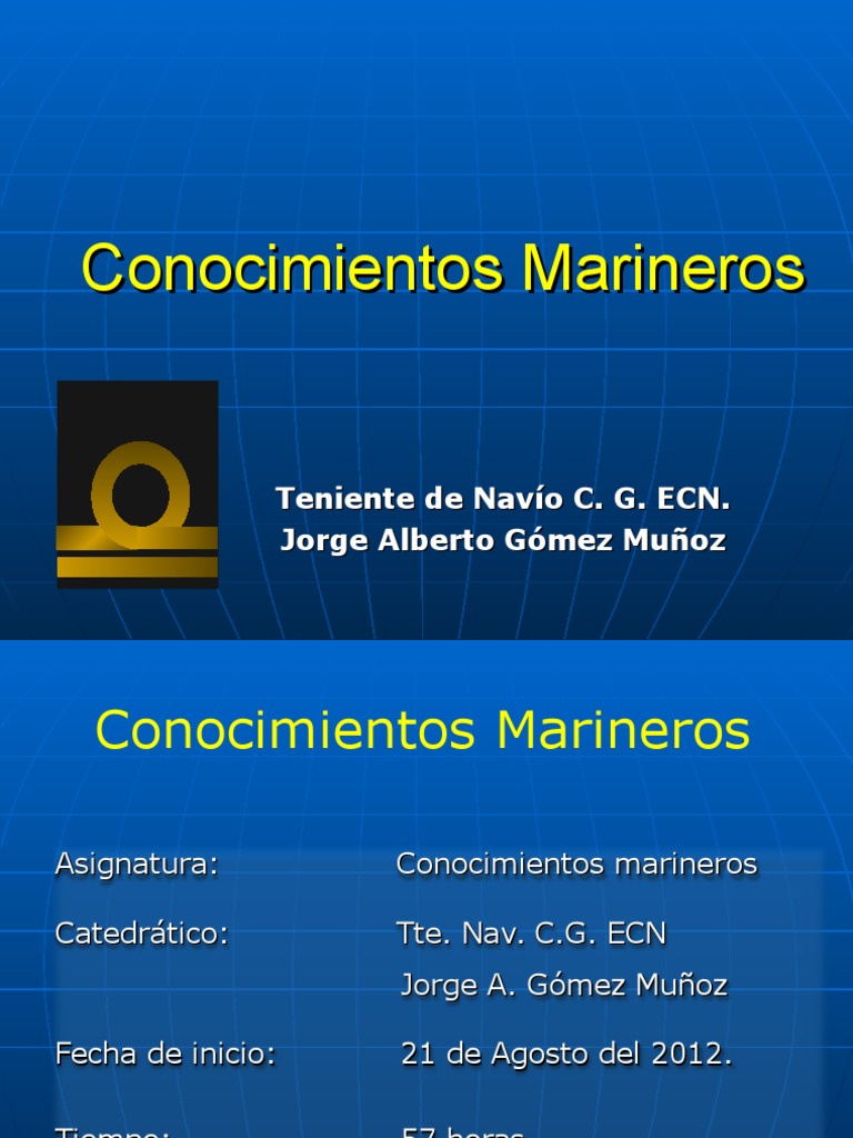 1.-Conocimientos Marineros | PDF | Barcos | Buques