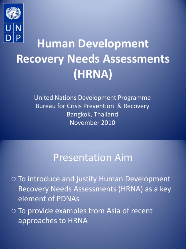 9.human Recovery Needs HRNA | PDF | Recovery Approach | Human ...