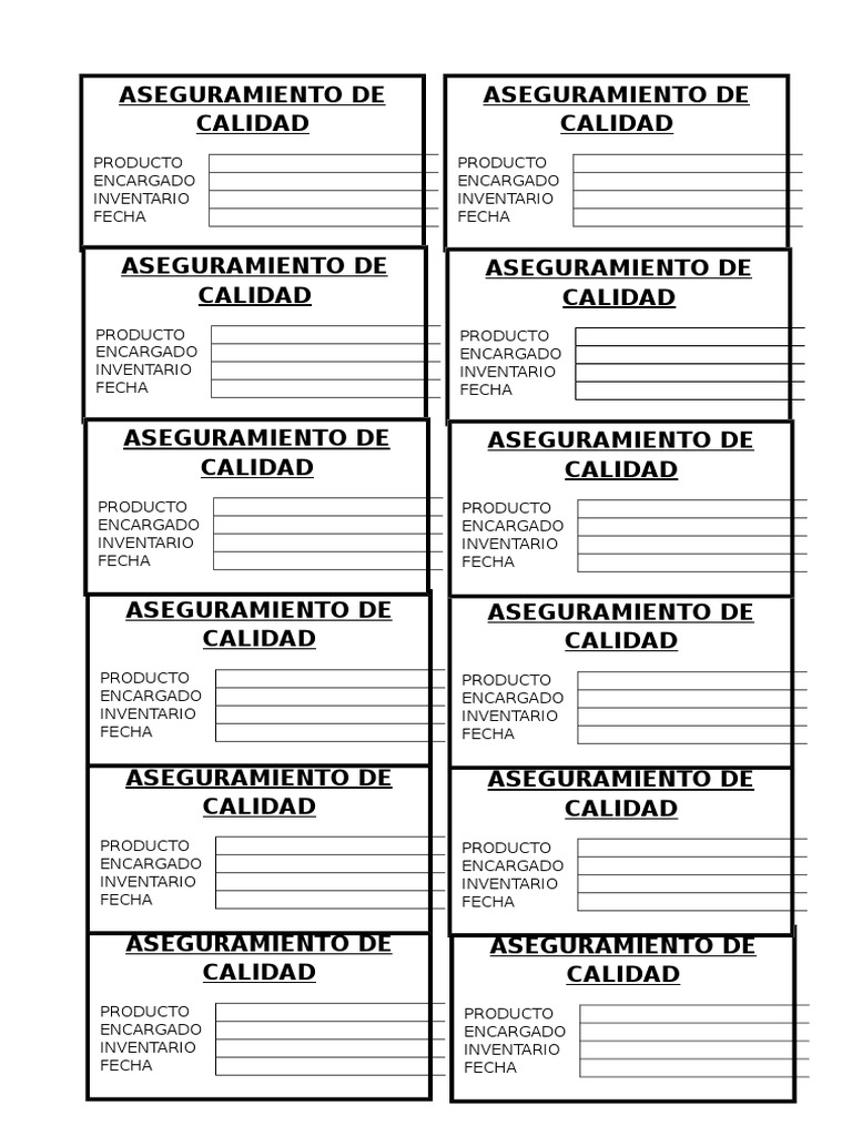 Sticker para Inventario en Planta | PDF