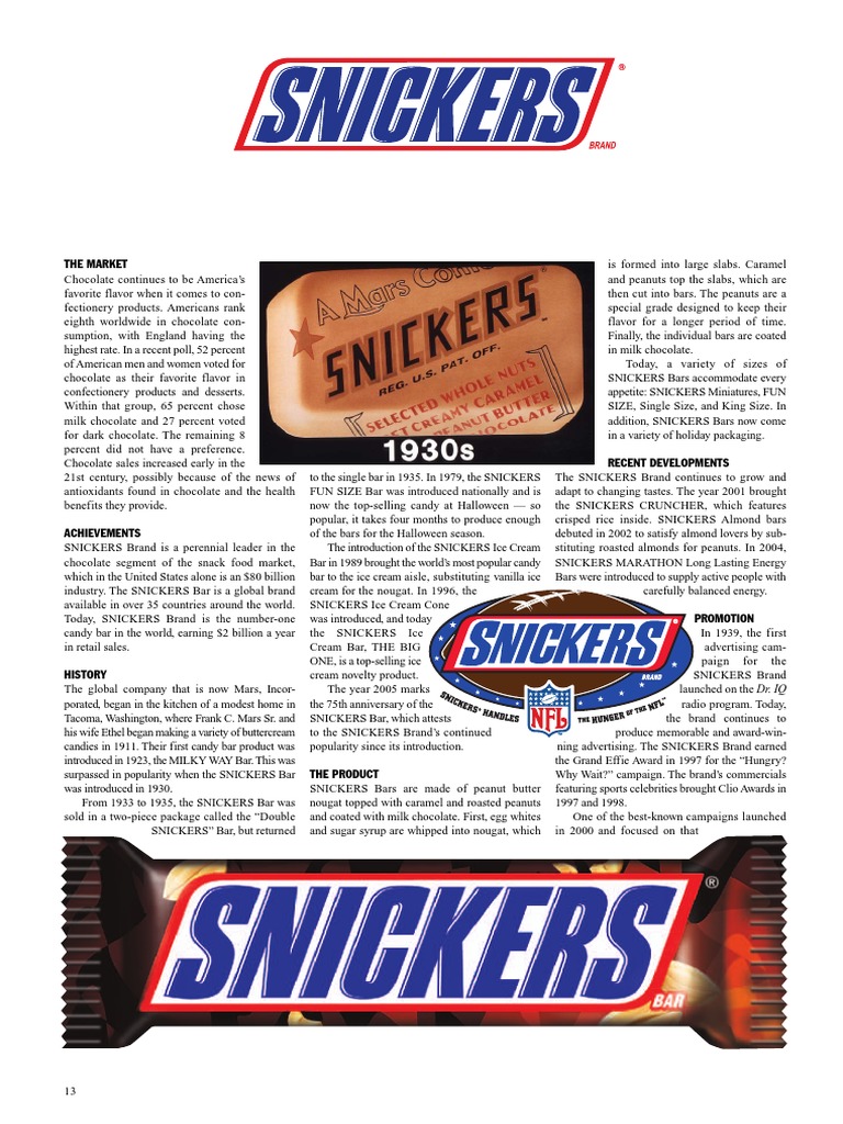 Snickers Brand | PDF | Candy | Chocolate