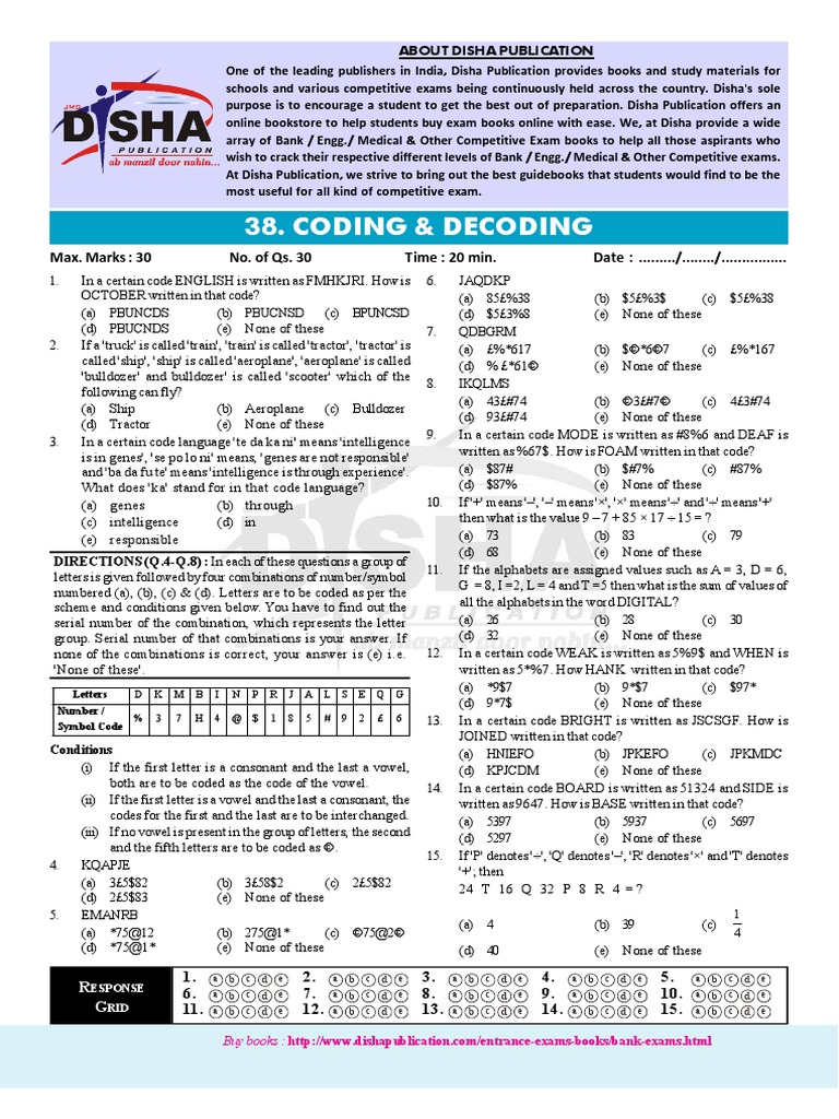 38-Coding & Decoding PDF | PDF | Consonant | Human Communication
