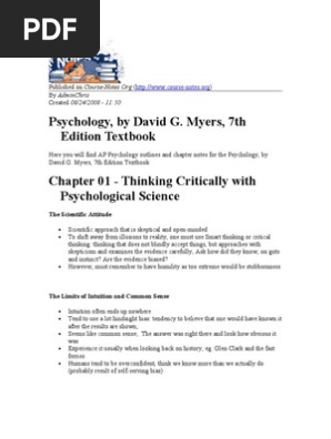 Ap Psychology Textbook Pdf Myers 2nd Edition - prodwestern