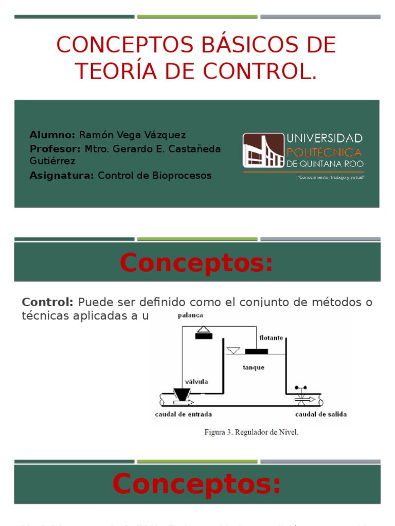 Conceptos Básicos de Teoría de Control | Sistema de control ...