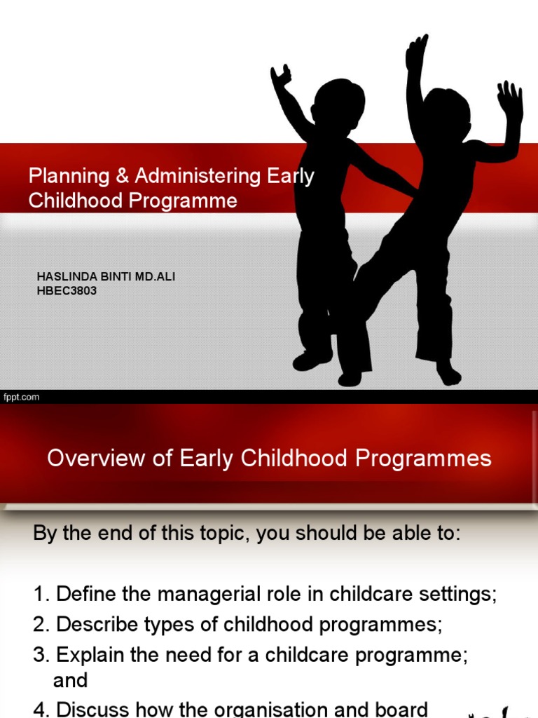 Planning and Administrating ECE Programme | PDF | Child Care ...