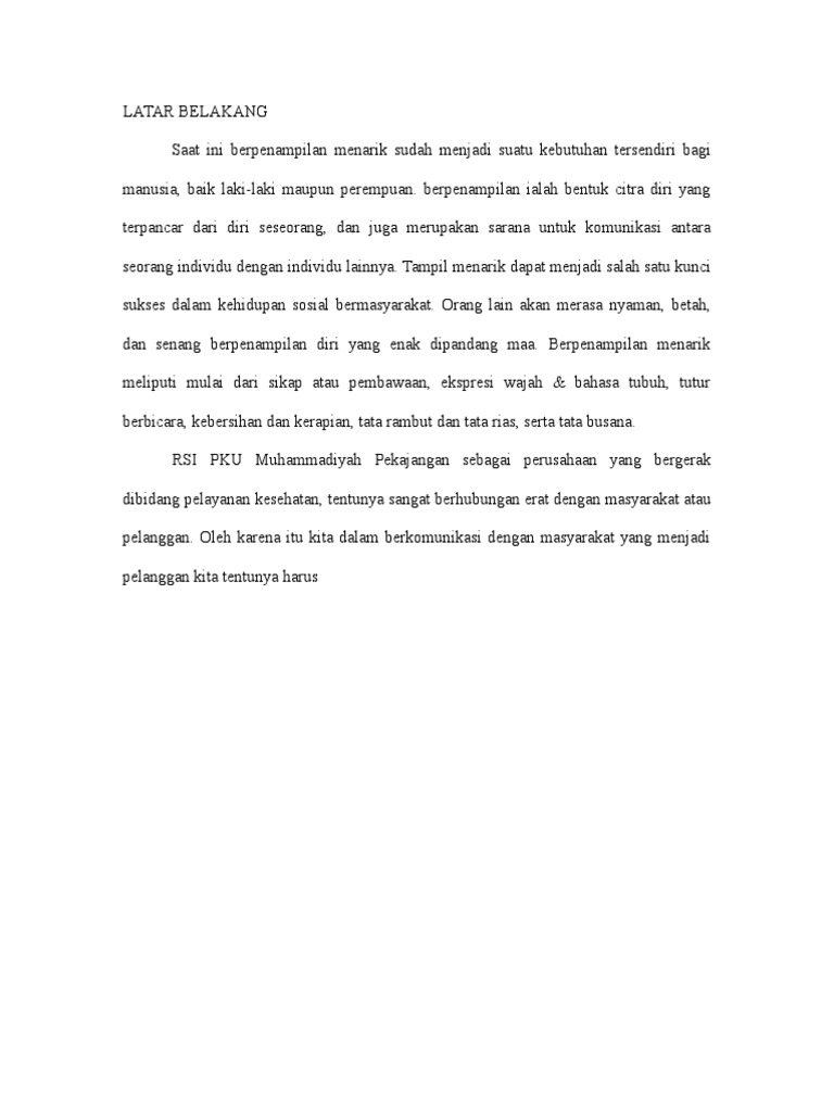 Proposal Beauty and Handsome Class | PDF | Gaya Hidup