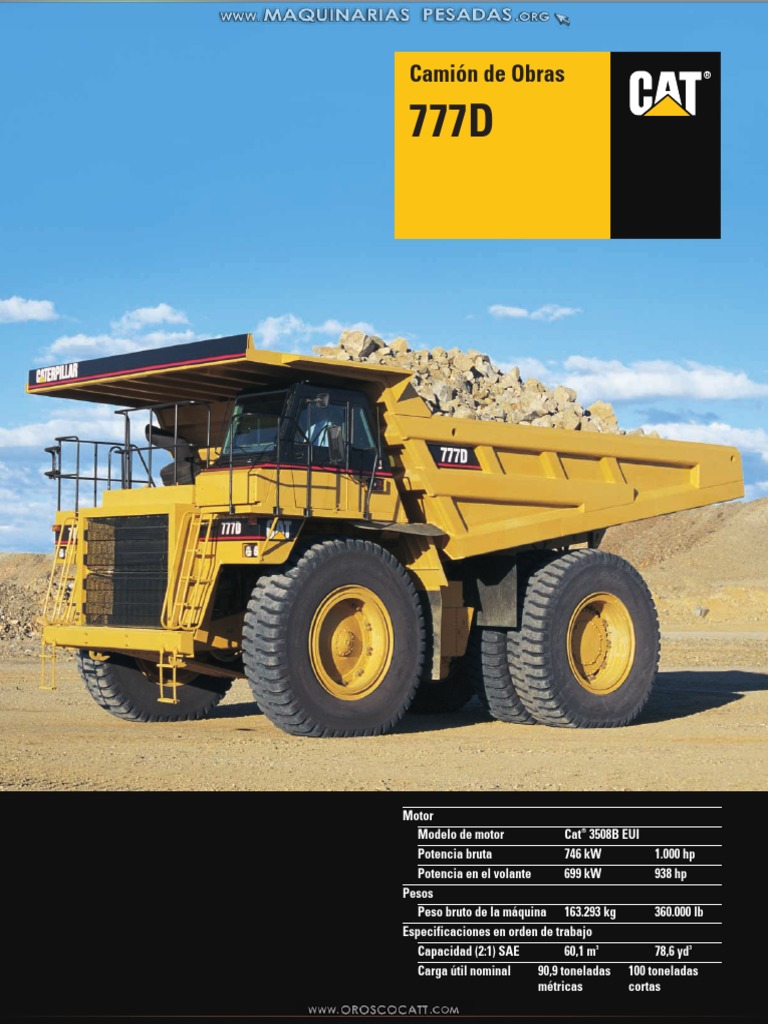 Catalogo Camion Obras Minero 777d Caterpillar1111 | PDF