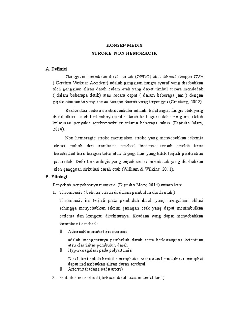 Askep Stroke Non Hemoragik | PDF