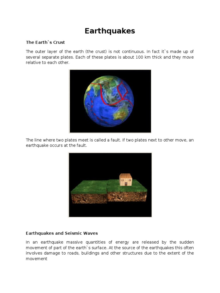 Earthquakes: The Earth's Crust | PDF | Earthquakes | Waves