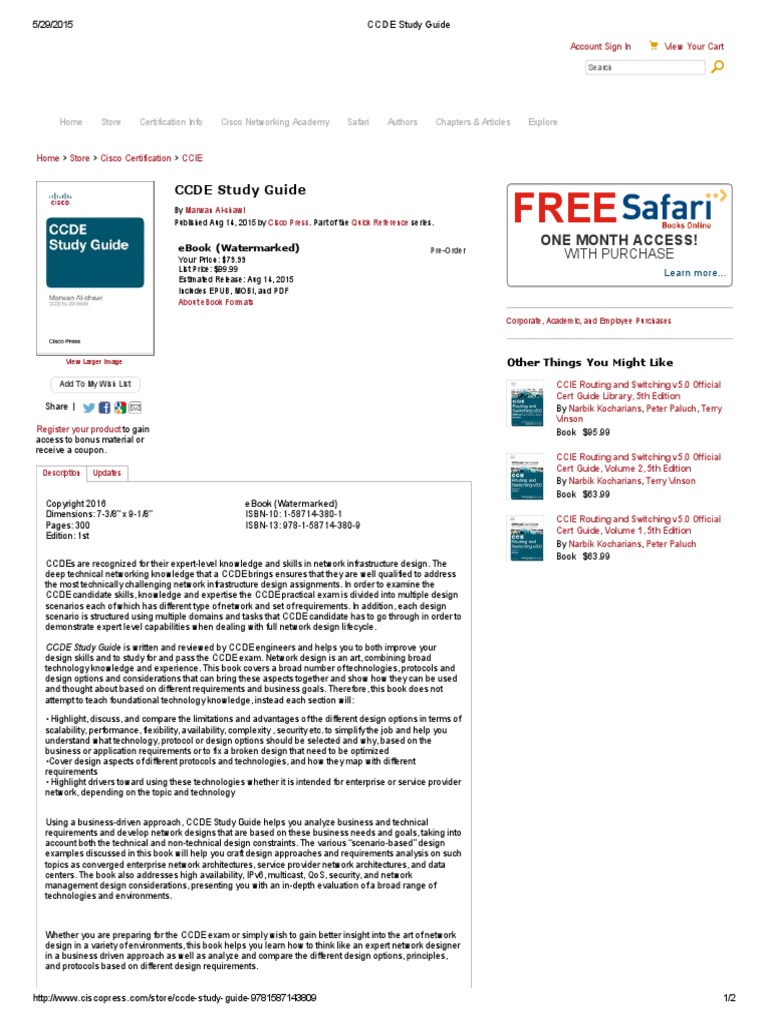 CCDE Study Guide | PDF | Communications Protocols | E Books