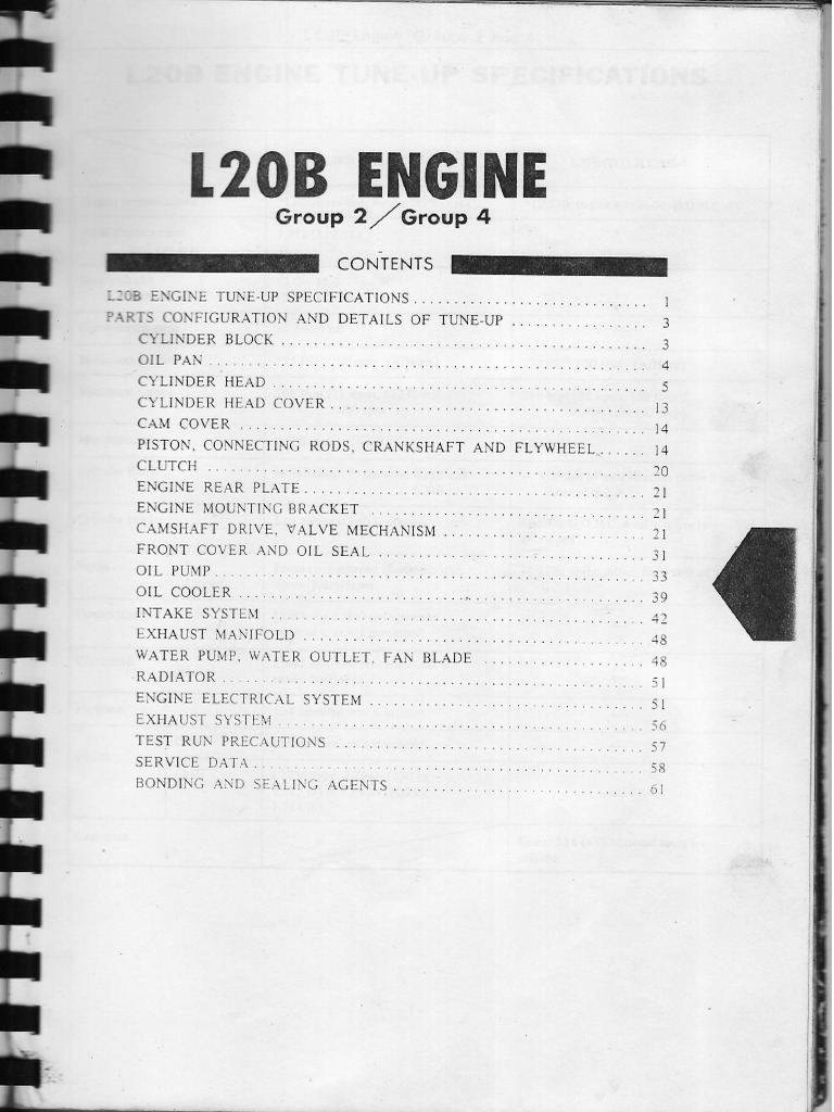 Nissan LZ20B Manual | PDF | Piston | Engine Technology