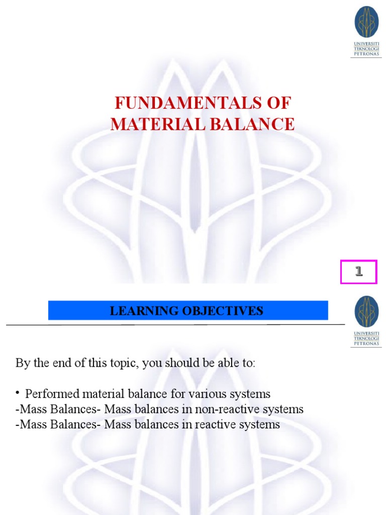 Intro To Mass Balance | PDF | Equations | Stoichiometry