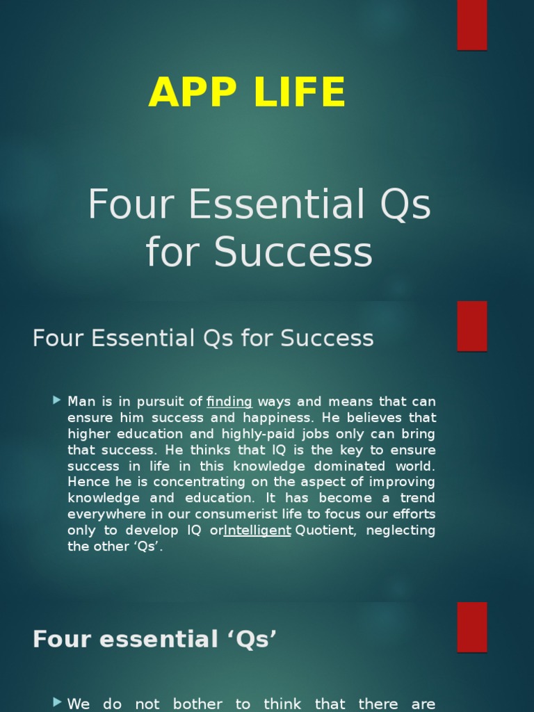 4 Q's | PDF | Intelligence Quotient | Emotional Intelligence