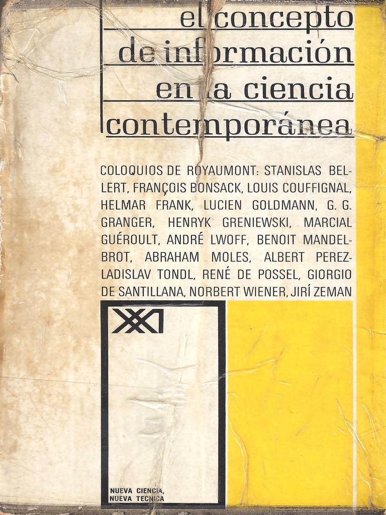 Varios - El Concepto de Informacion en La Ciencia Contemporanea | PDF ...