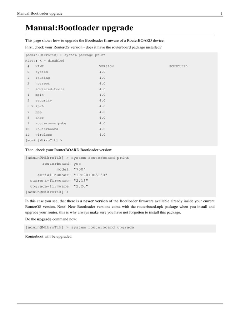 Manual:Bootloader Upgrade | PDF | Computers