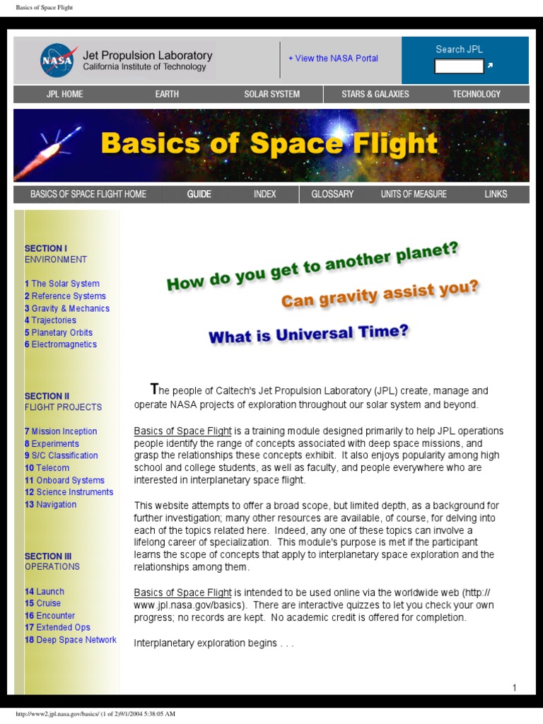 Basics of Space Flight | PDF | Sun | Solar System
