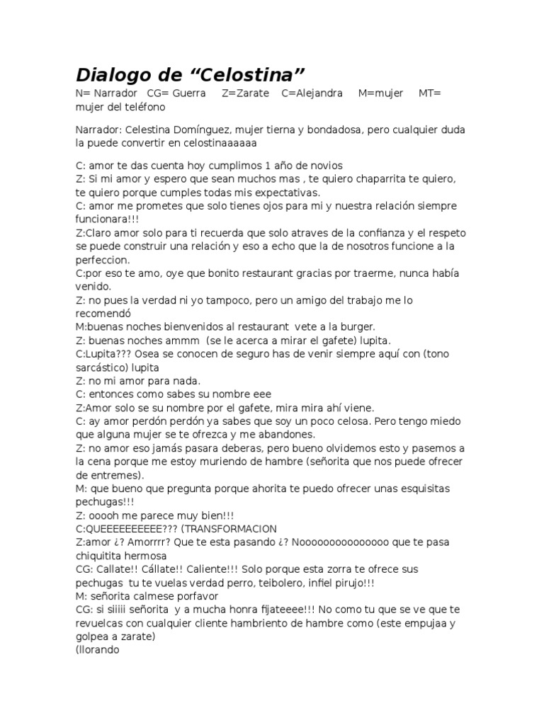 Dialogo de Celostina | PDF | Amor | Science