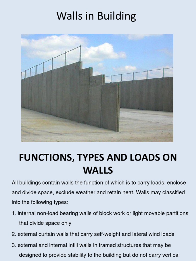 Walls in Building | PDF | Wall | Framing (Construction)