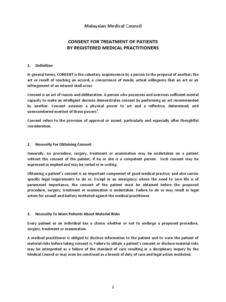 Consent Guidelines 15012013 | PDF | Consent | Patient