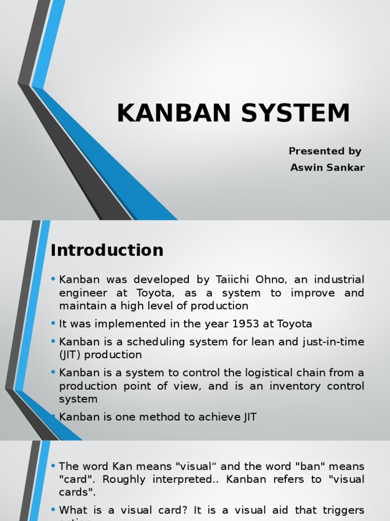 Kanban System | PDF | Lean Manufacturing | Supply Chain Management