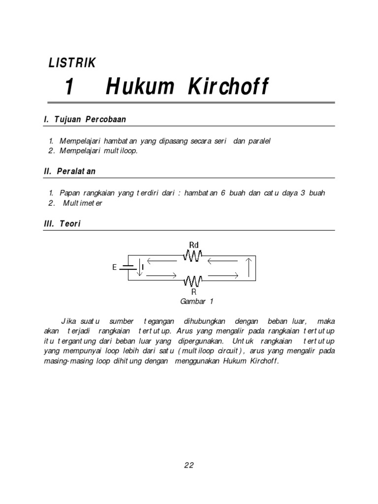 L1 Hukum Kirchoff | PDF