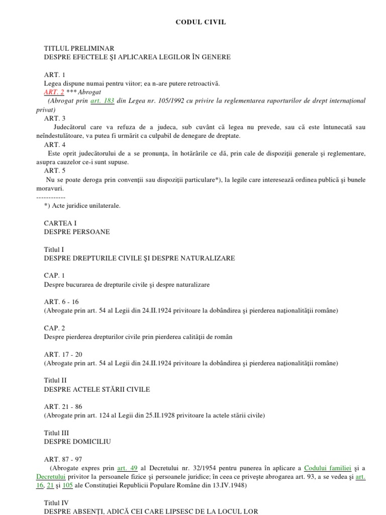 Codul Civil | PDF