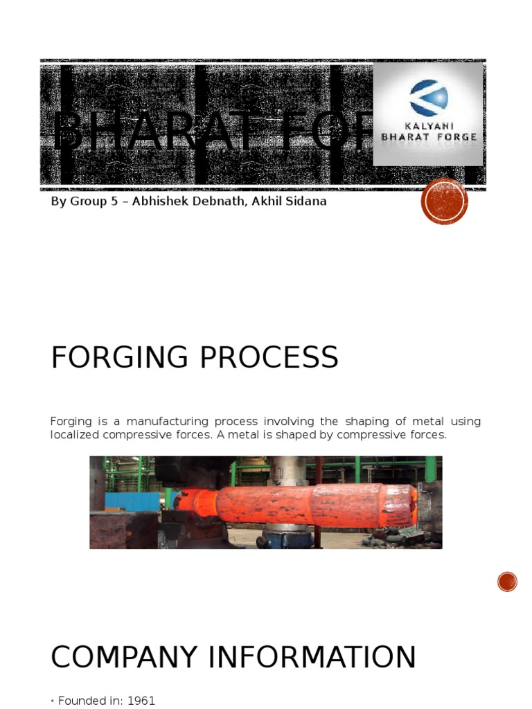 Bharat Forge Presentation | Forging | Car