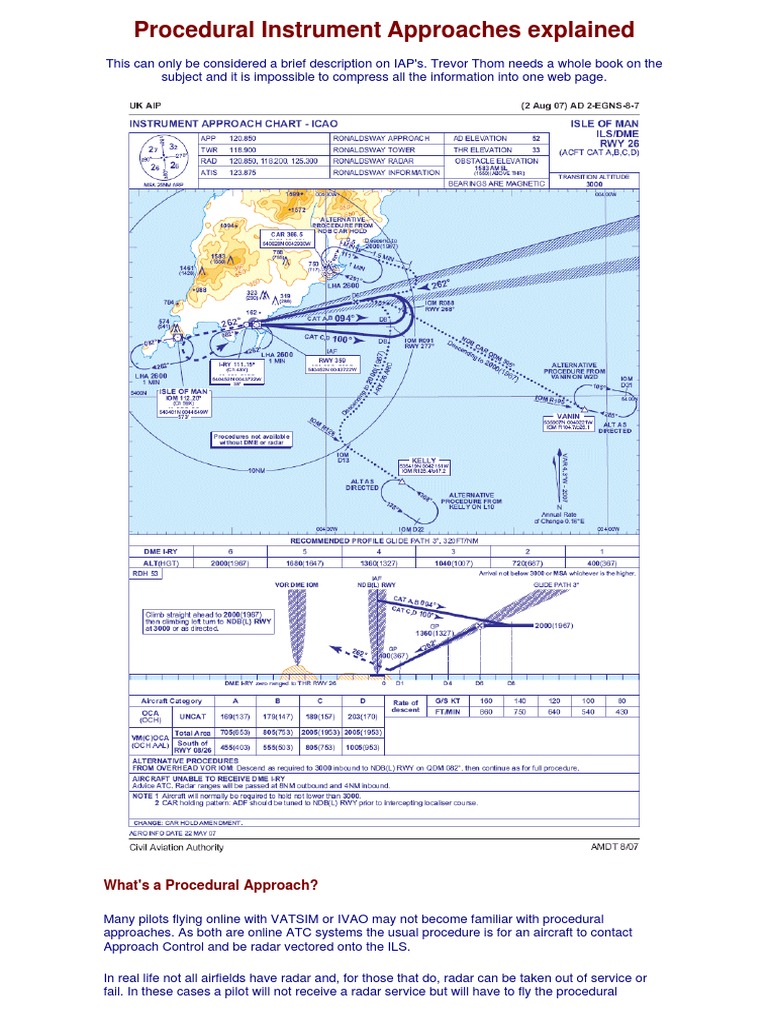 Procedural Instrument Approaches Explained | PDF | Air Traffic Control ...