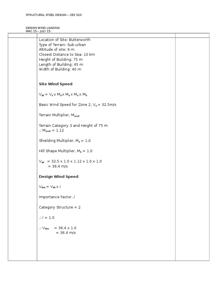 Wind Loading Design Pdf