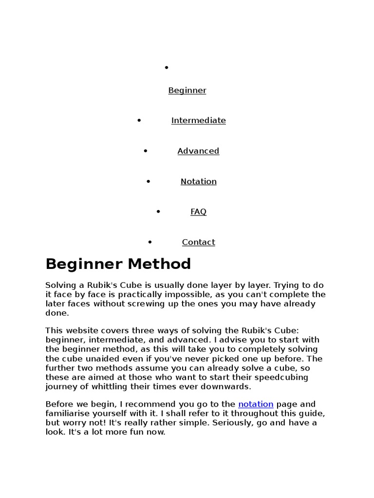 Beginner Method: Notation | PDF | Teaching Mathematics
