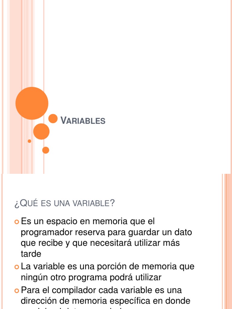 Variables y Constantes | PDF | Tipo de datos | Variable (informática)