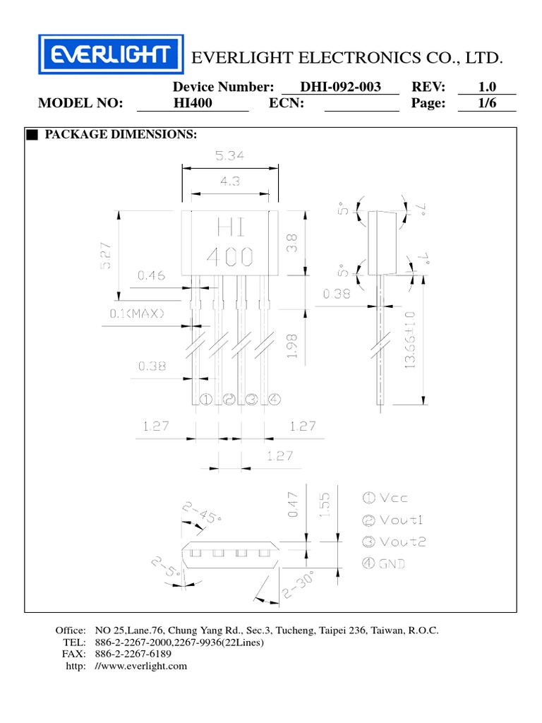 HI 400 Sensor PDF | PDF | Reliability Engineering | Electronics