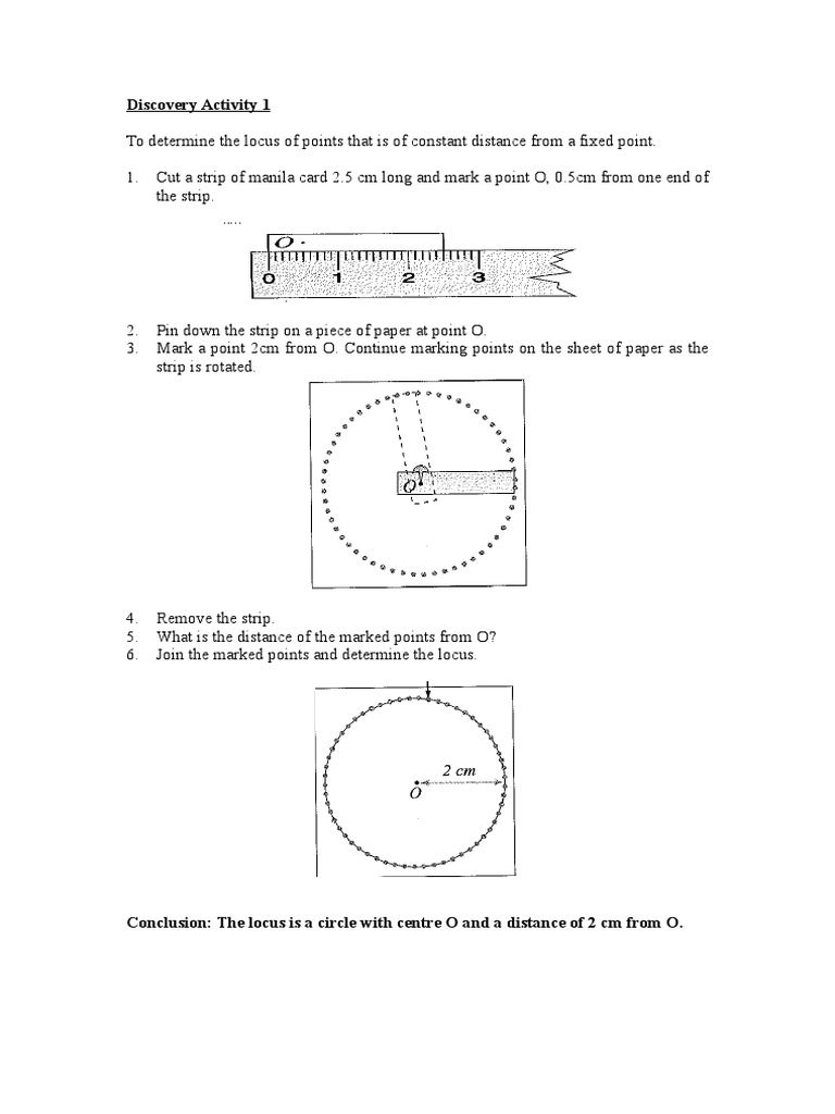 Loci in Two Dimensions Form 2 - Activity | PDF | Perpendicular ...