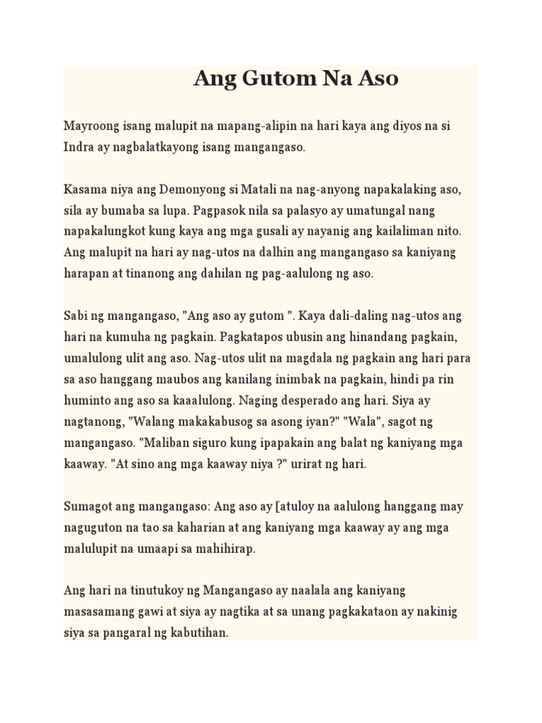 Ang Gutom Na Aso | PDF