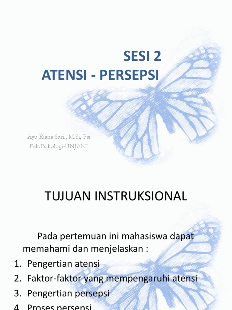 Sesi 3 - Atensi Persepsi | PDF | Sains & Matematika
