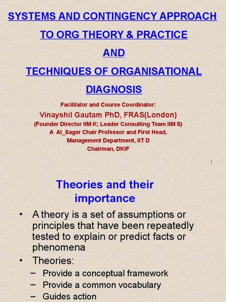 The Organizational System Theory | PDF | System | Goal
