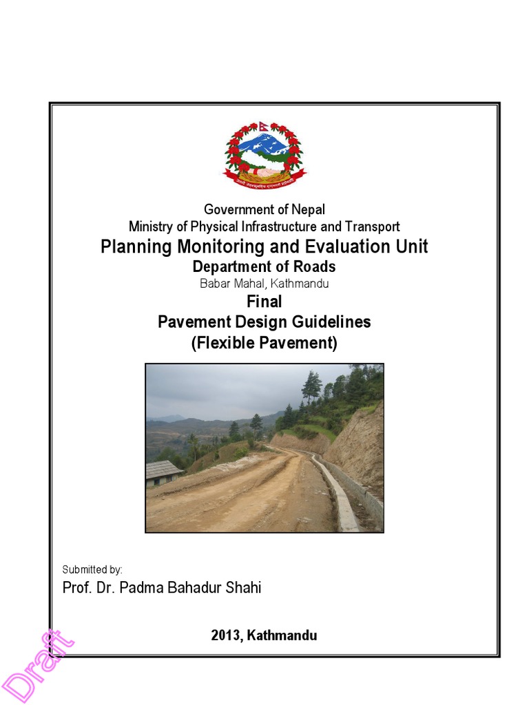 Pavement Design Guidelines (Flexible), Nepal | PDF | Road Surface | Road