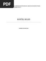 Hostel Rules and Regulations | PDF | Hostel | Social Institutions