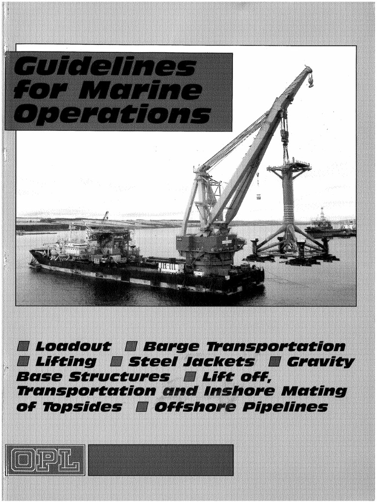 Guidelines For Marine Operations LOC | PDF | Crane (Machine) | Elevator