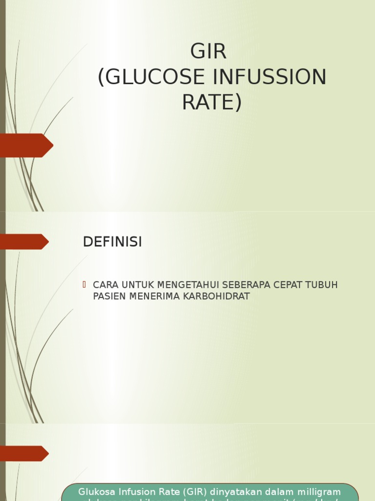 Gir (Glucose Infussion Rate) | PDF