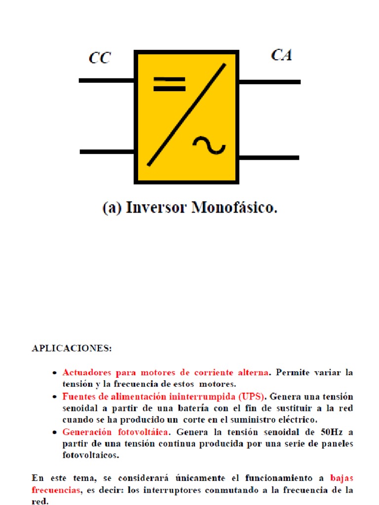 Inversor monofásico Medio Puente | Inversor de potencia | Energía eléctrica