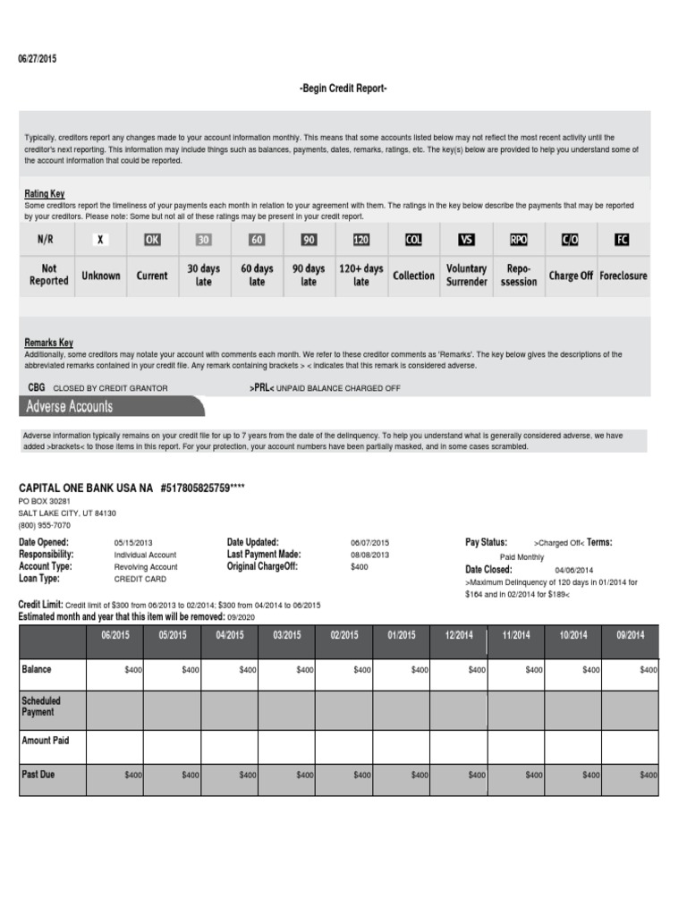 Credit Report Pdf Pdf Credit Finance Credit History
