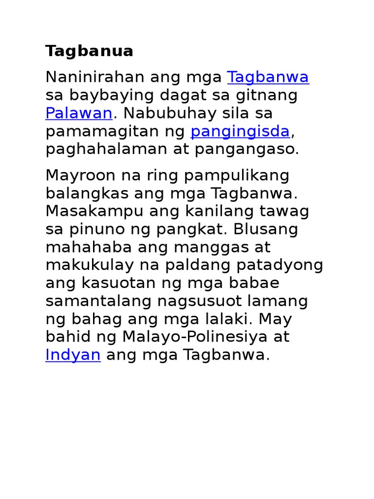 TAGBANUA | PDF